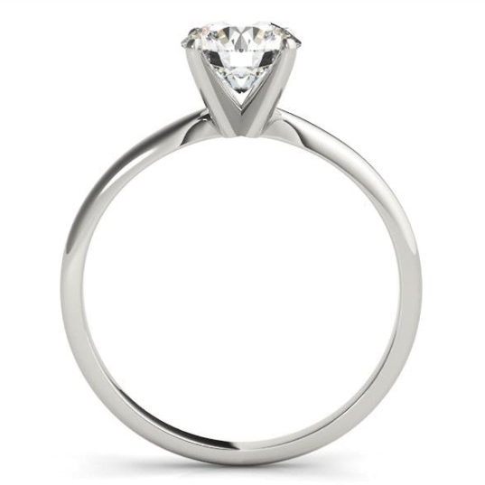 Round Solitaire Engagement Rings Side View